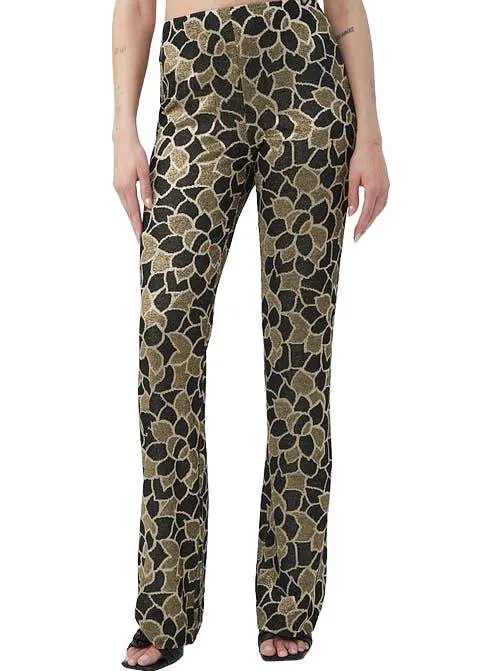 Trina Turk Jacoba Metallic Knit Jacquard Pant - Multi