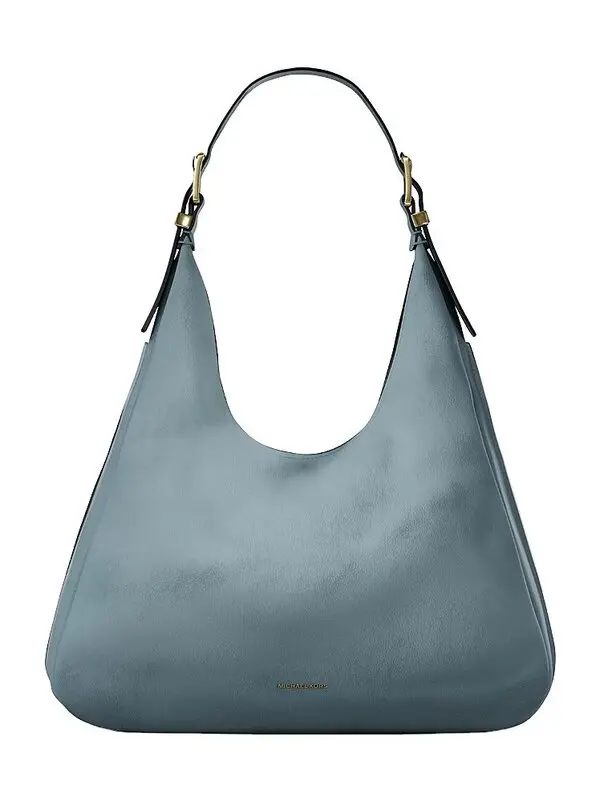 Michael Kors Large Leather Hobo Shoulder Bag - Chambray