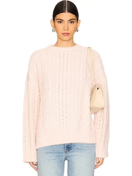 Tularosa Isla Cable Sweater - Llght Pink