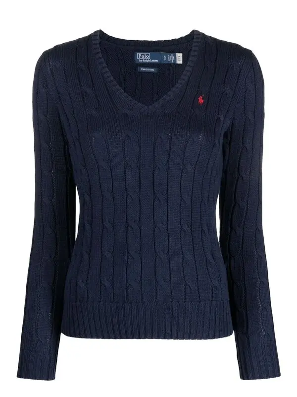 Polo Ralph Lauren Pima Cotton Kimberly Long Sleeve Pullover - Hunter Navy Blue