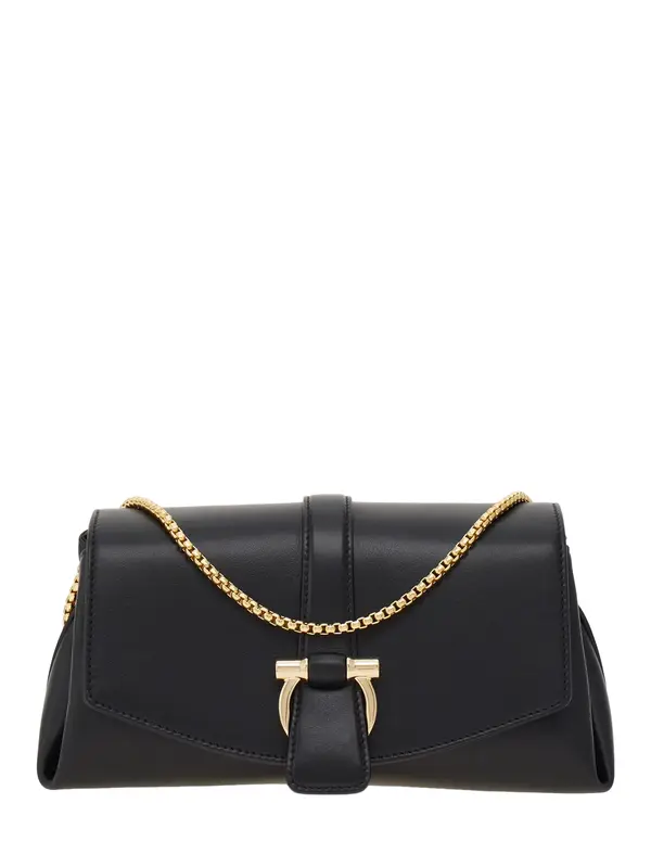 FERRAGAMO Front Flap Crossbody Bag - Black