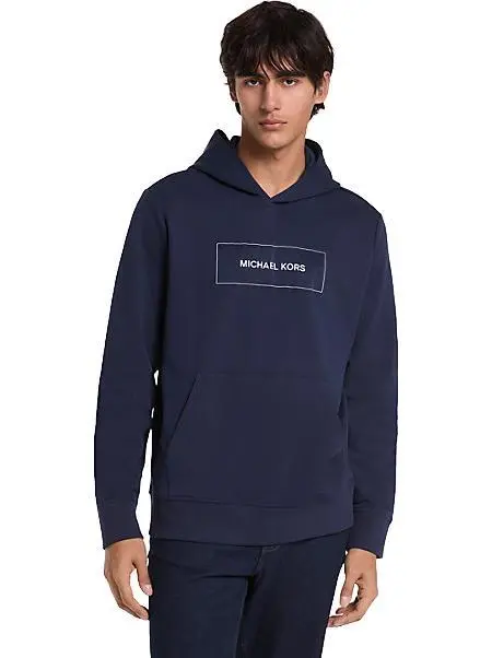 Michael Kors Logo Cotton-blend Hoodie - Blue