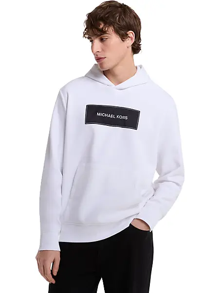 Michael Kors Logo Cotton-blend Hoodie - White