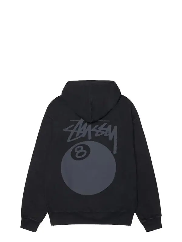 StÜssy 8 Ball Pigment Dyed Hoodie - Black