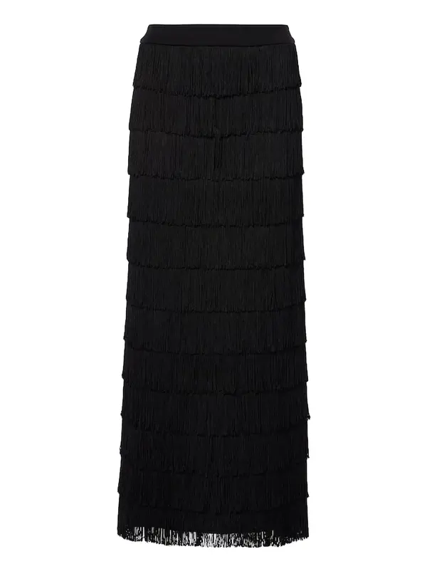 Dorothee Schumacher Fringed Maxi Skirt - Black