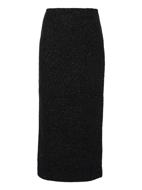 Roland Mouret Bouclé Pencil Skirt - Black