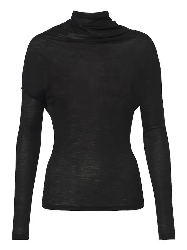 Victoria Beckham Sleeveless Draped Jersey Top - Black
