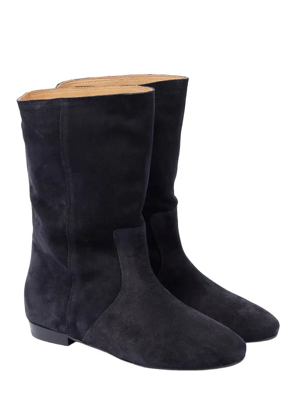 Isabel Marant Stefa Suede Ankle Boots - Black