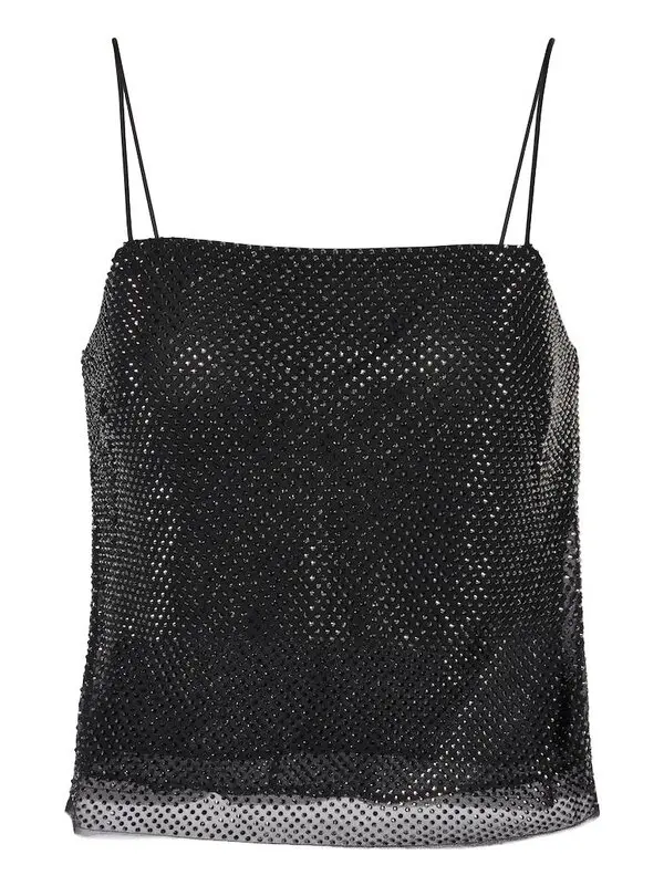 Roland Mouret Embellished Silk Chiffon Camisole - Black