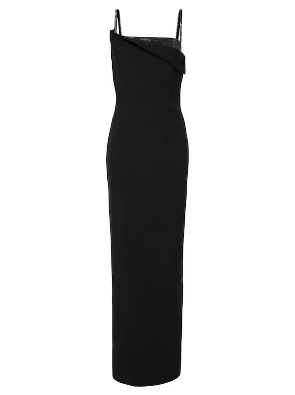 Roland Mouret Embellished Crêpe Gown - Black