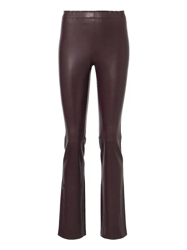 Stouls Jp Long Fla Leather Leggings - Red