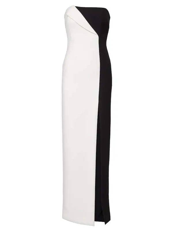 Roland Mouret Strapless Crêpe Gown - Black