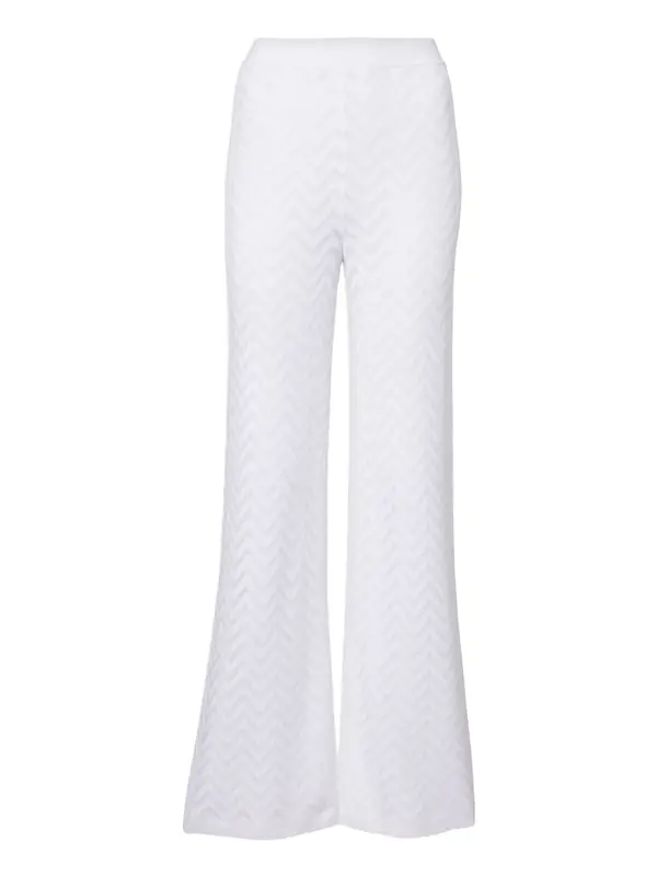 Missoni Cotton-blend Wide-leg Pants - White
