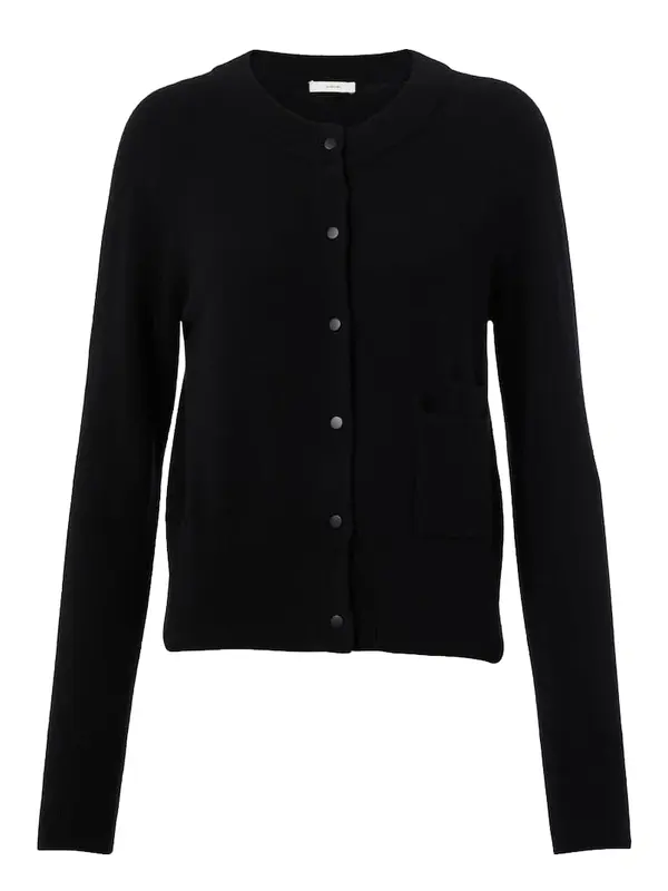 Vince Wool And Cashmere-blend Cardigan - Black