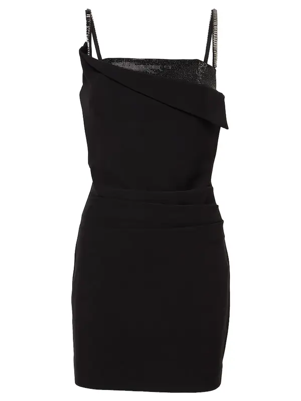 Roland Mouret Crystal-embellished Minidress - Black