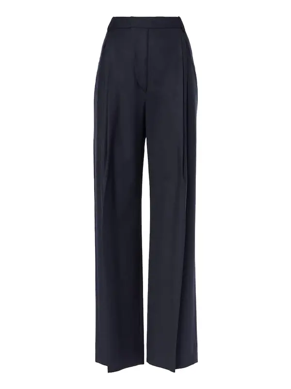 Victoria Beckham High-rise Wide-leg Pants - Blue