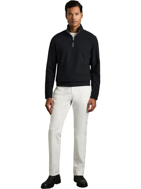 REISS Creek Brushed Corduroy Half-zip Jumper - Navy