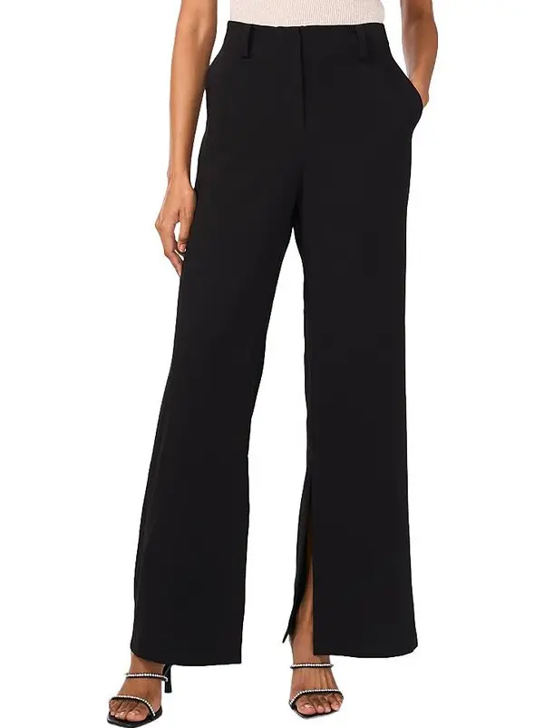 Vince Camuto Vented Hem Trousers - Rich Black