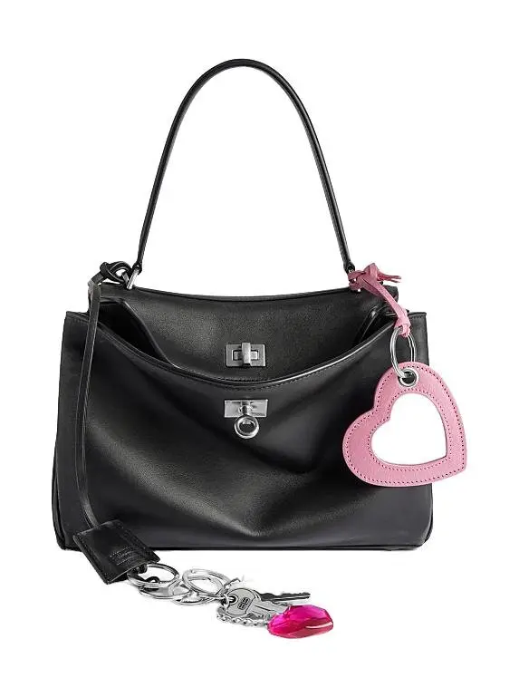 Balenciaga Rodeo Handbag With Charm - Black