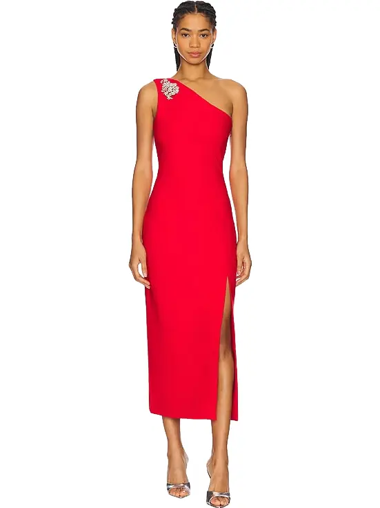 Cinq À Sept Enya Midi Dress - Scarlet