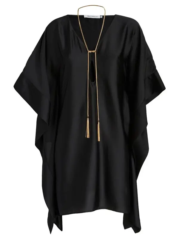 SIMONA CORSELLINI Satin Midi Dress - Black