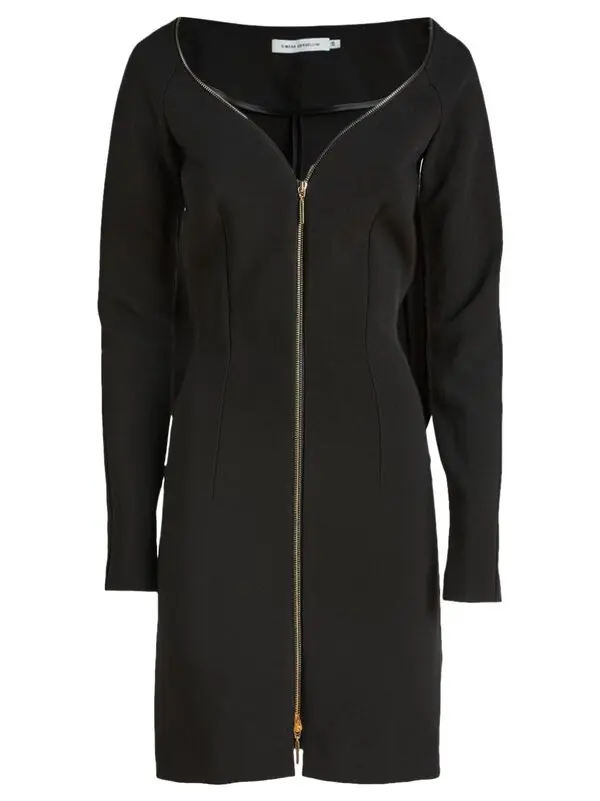 SIMONA CORSELLINI Zip Detail Long Sleeve Dress - Black