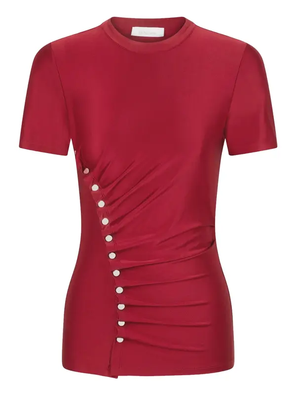 Rabanne Draped T-shirt - Red