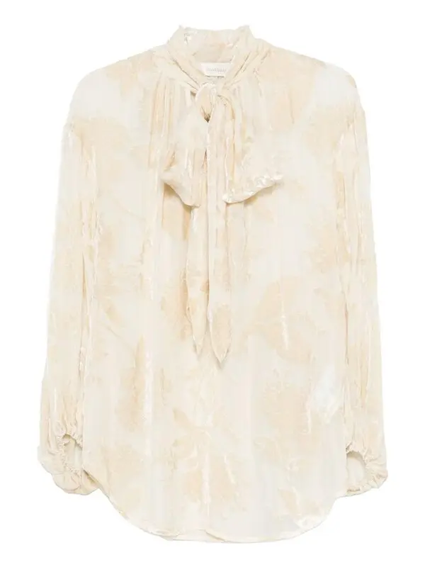 Zimmermann Burnout Blouse - Neutrals