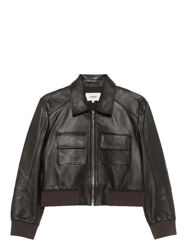 Ba&sh Utica Lambskin Jacket - Brown