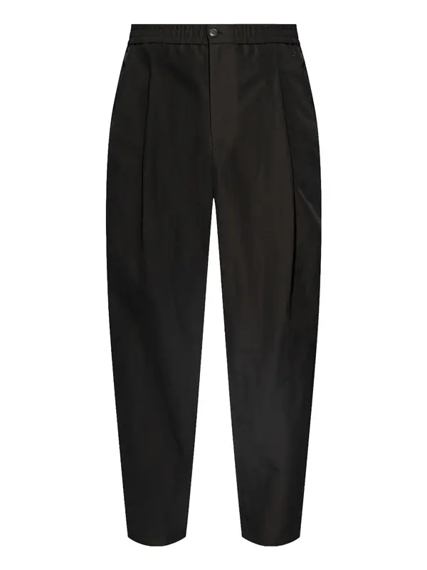 Giorgio Armani Pleat-detail Trousers - Black