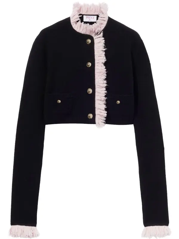 Emilio Pucci Cropped Cardigan - Black