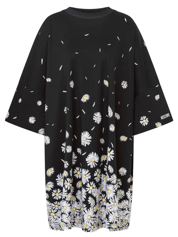 Moschino Floral-print Mini Dress - Black