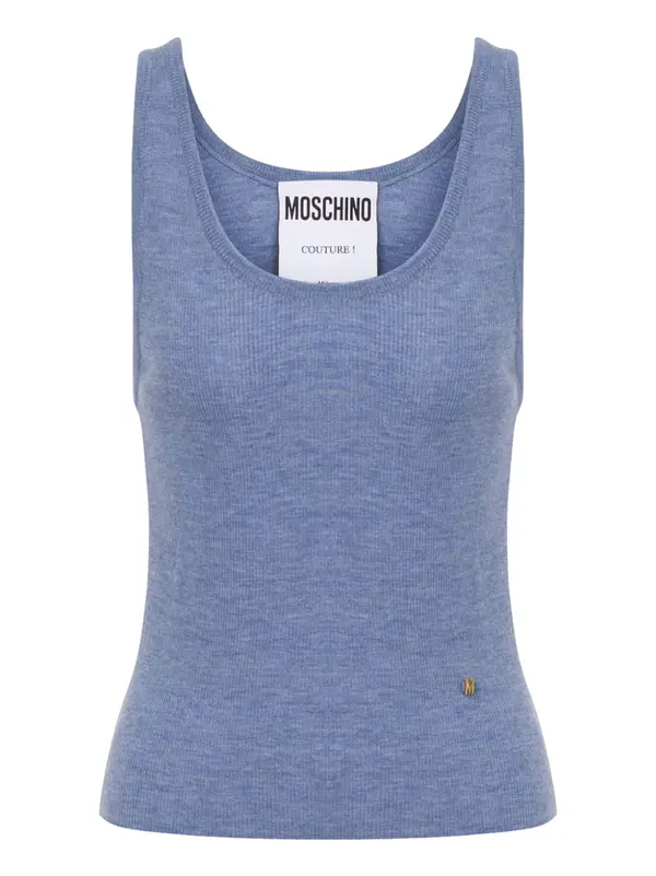 Moschino Fine-ribbed Top - Blue