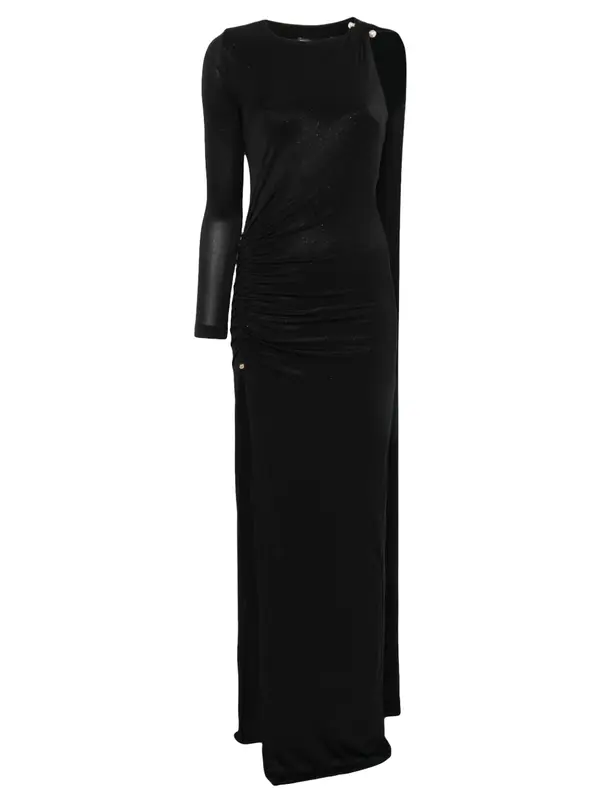 NISSA Backless Maxi Dress - Black