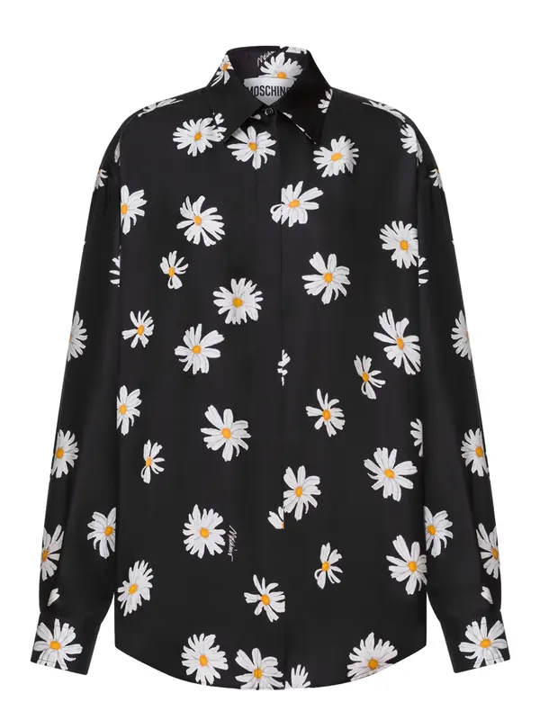 Moschino Floral-print Shirt - Black