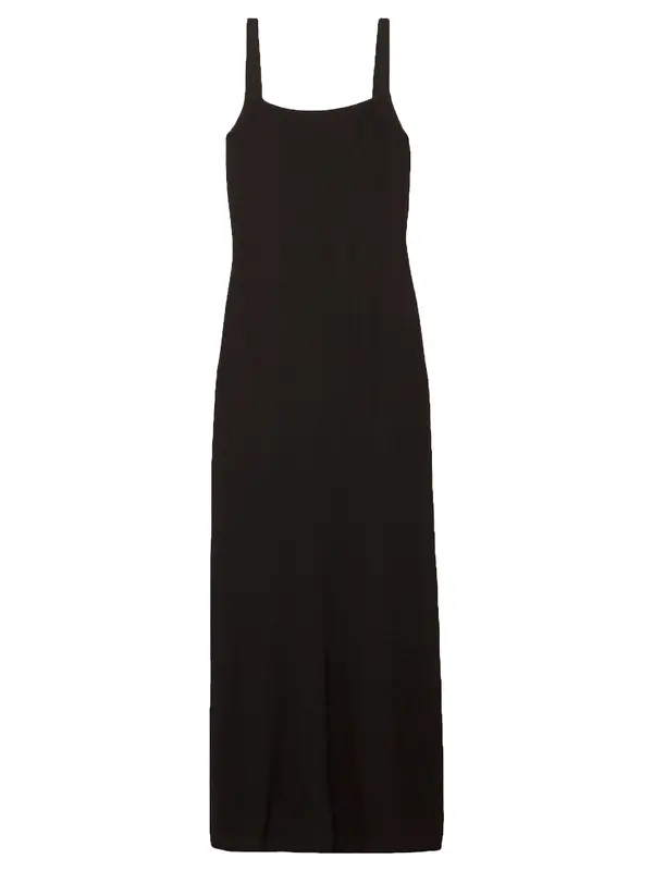 Matteau Open-back Stretch-knit Maxi Dress - Black