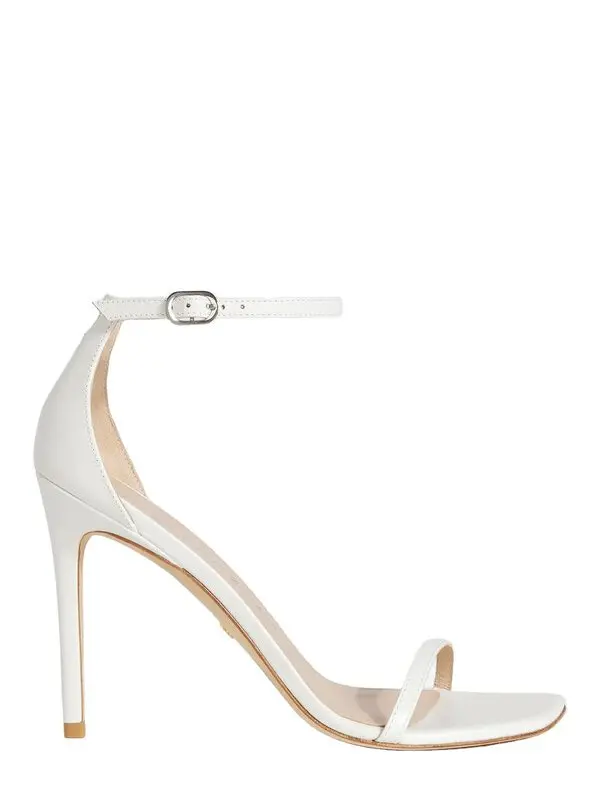 STUART WEITZMAN Leather Sandals - White