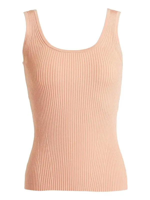 Zimmermann Ribbed-knit Tank - Pastel Orange