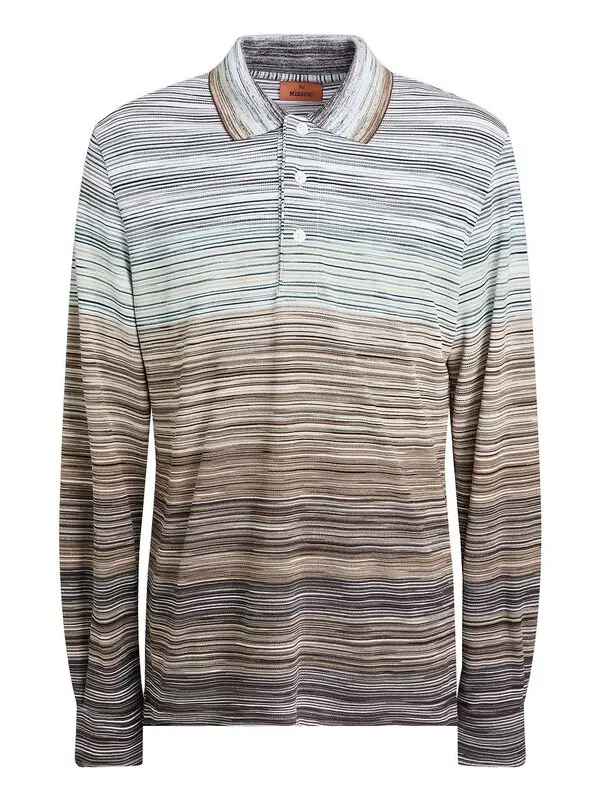 Missoni Spacedyed Cotton Polo Shirt - Light Brown