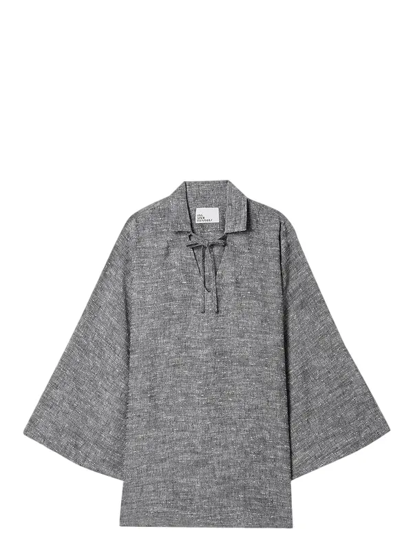 Lisa Marie Fernandez Slub Woven Tunic - Gray
