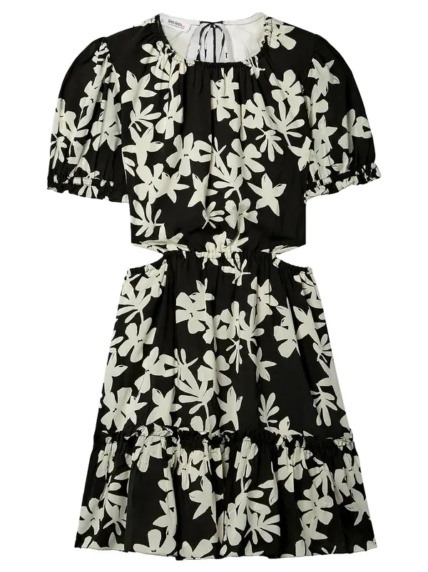 LEMLEM Sea Floral-print Mini Dress - Black