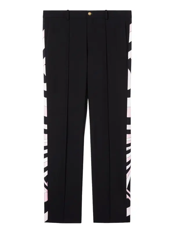 Emilio Pucci Iride-print Trousers - Black