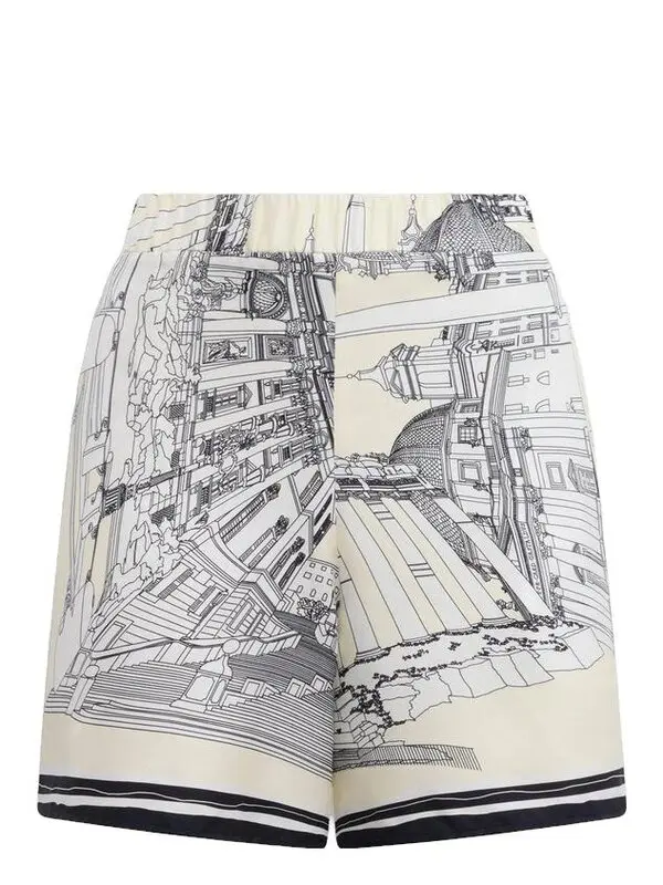 CALLAS MILANO Juvia Rome Print Shorts - White