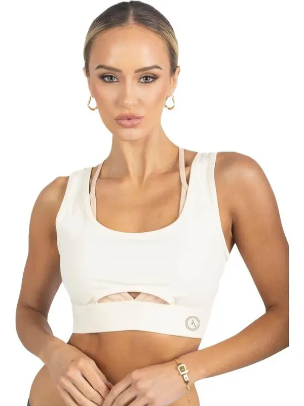 AKALIA Cleo Color Block Activewear Sportsbra - Beige