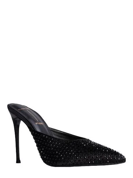 BLACK SUEDE STUDIO Luv Pointed Toe Mule - Black
