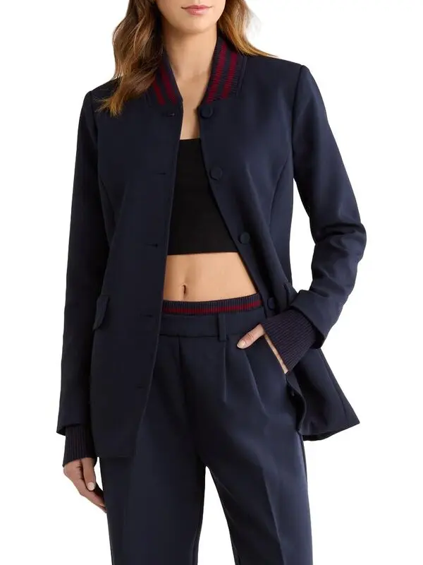 FAVORITE DAUGHTER Varsity Blazer - Navy/vino