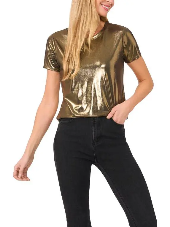 CECE DUPRAZ Metallic Shine T-shirt - Gold Rush
