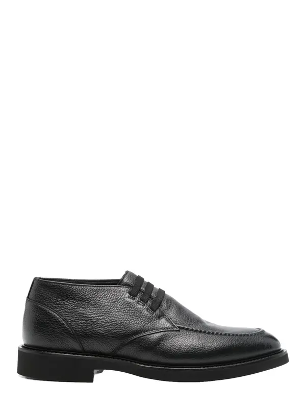 DOUCAL'S Leather Derby Shoes - Black