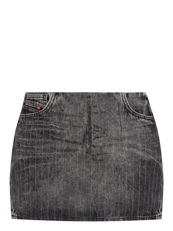 DIESEL® De-pra-mini-s3 Denim Skirt - 02 Dark Grey