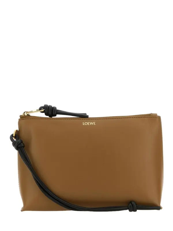 Loewe Logo-lettering Makeup Bag - Brown